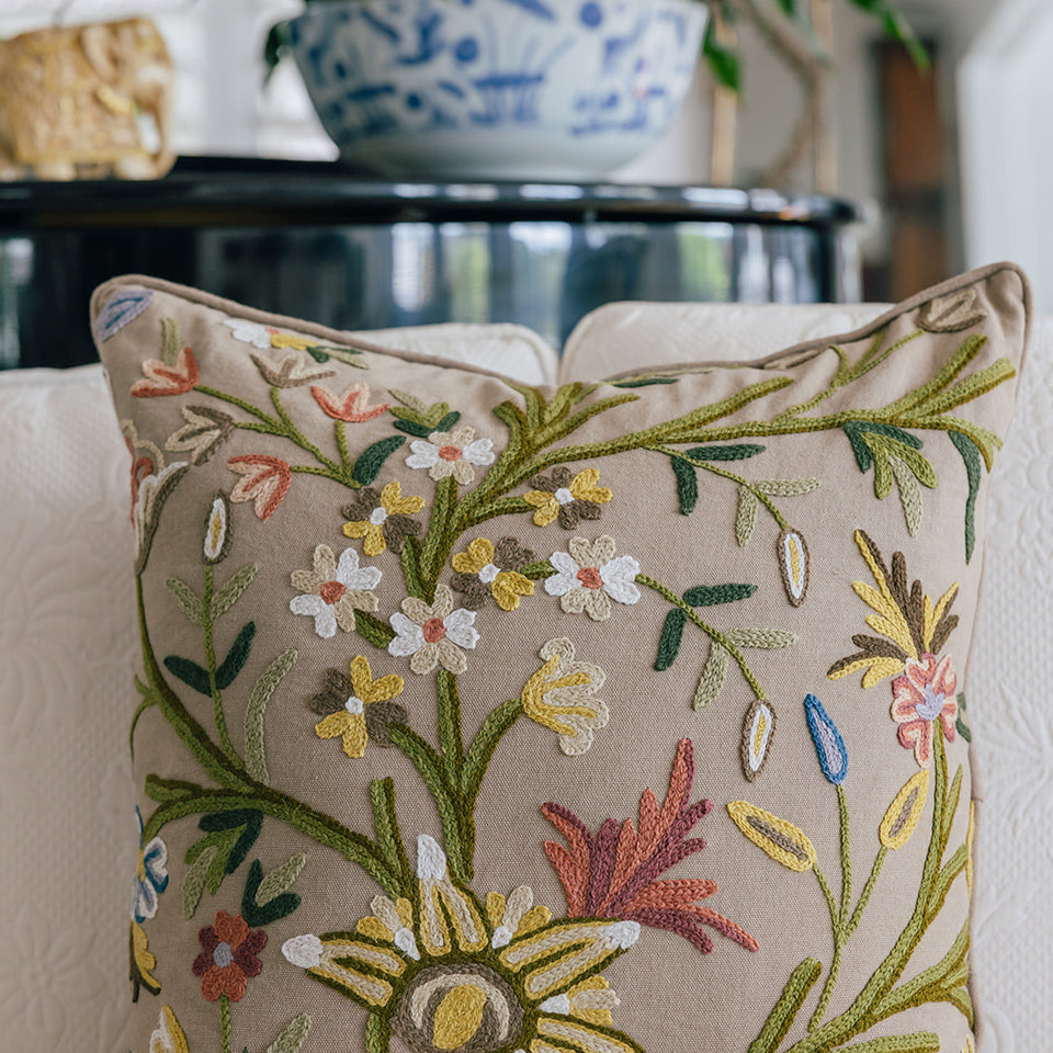 Crewelwork cushion covers – MerchantCampbell